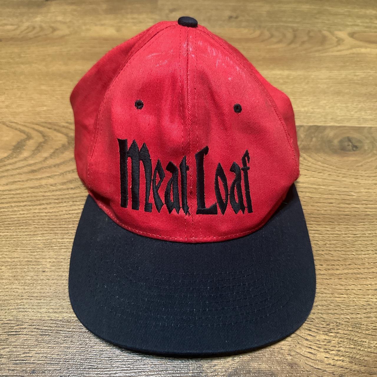 vintage meat loaf trucker hat adjustable strap on... - Depop