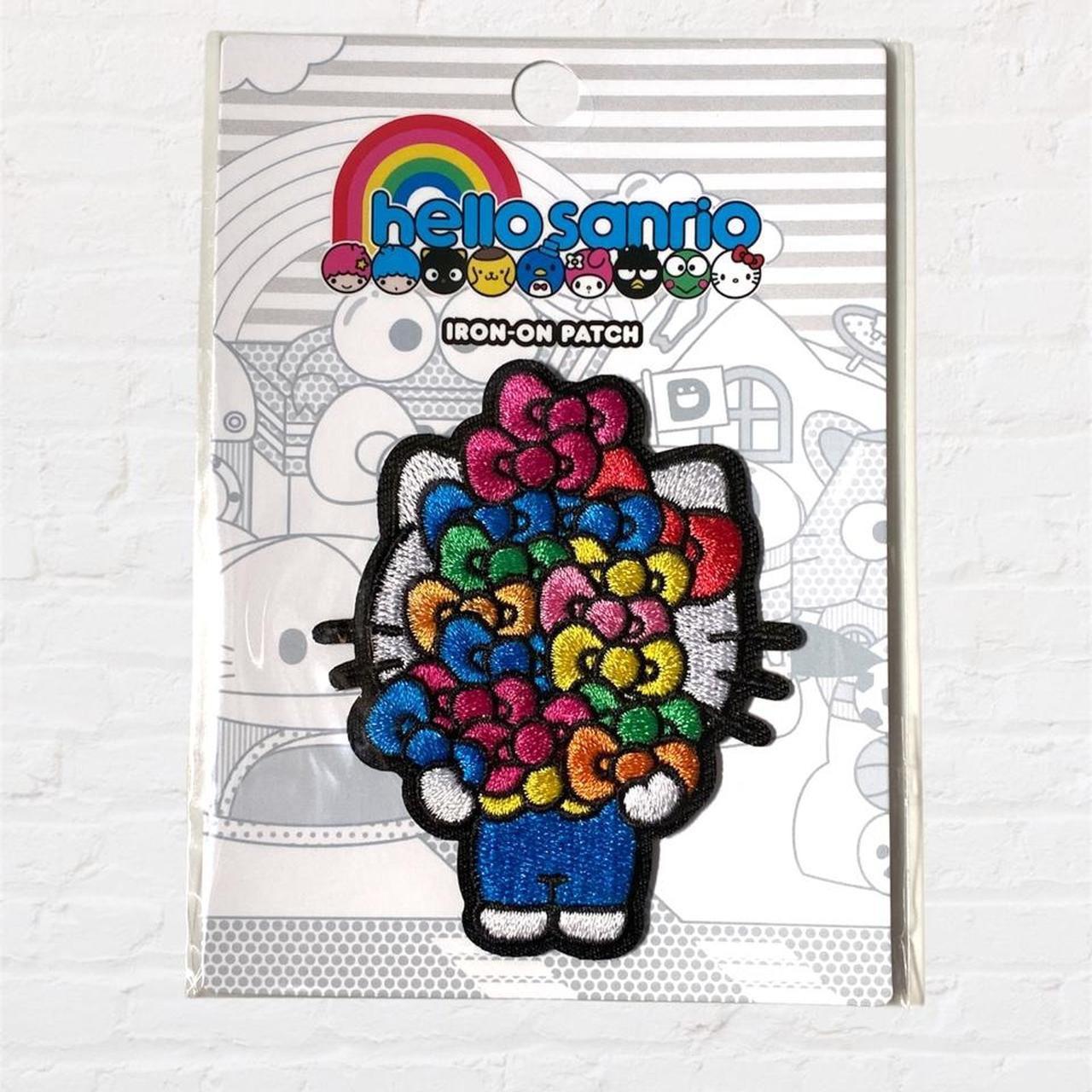 hello kitty iron on patch. hello sanrio loungefly... - Depop