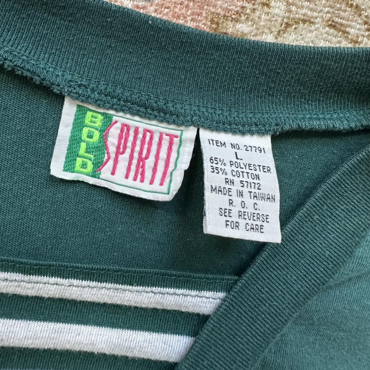 large teal shirt, vintage brand bold spirit. has... - Depop