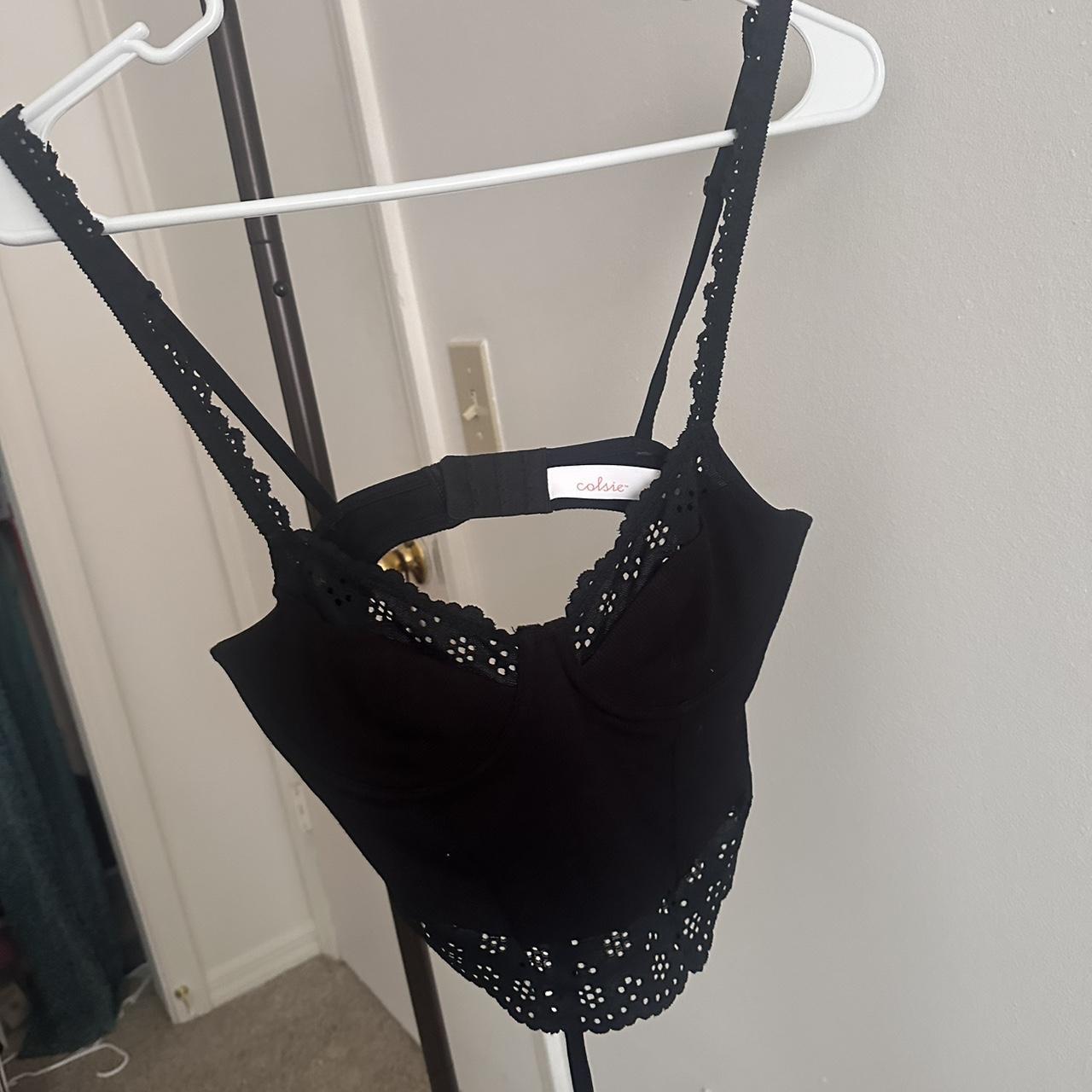 colsie cute tie back lace corset tank - Depop