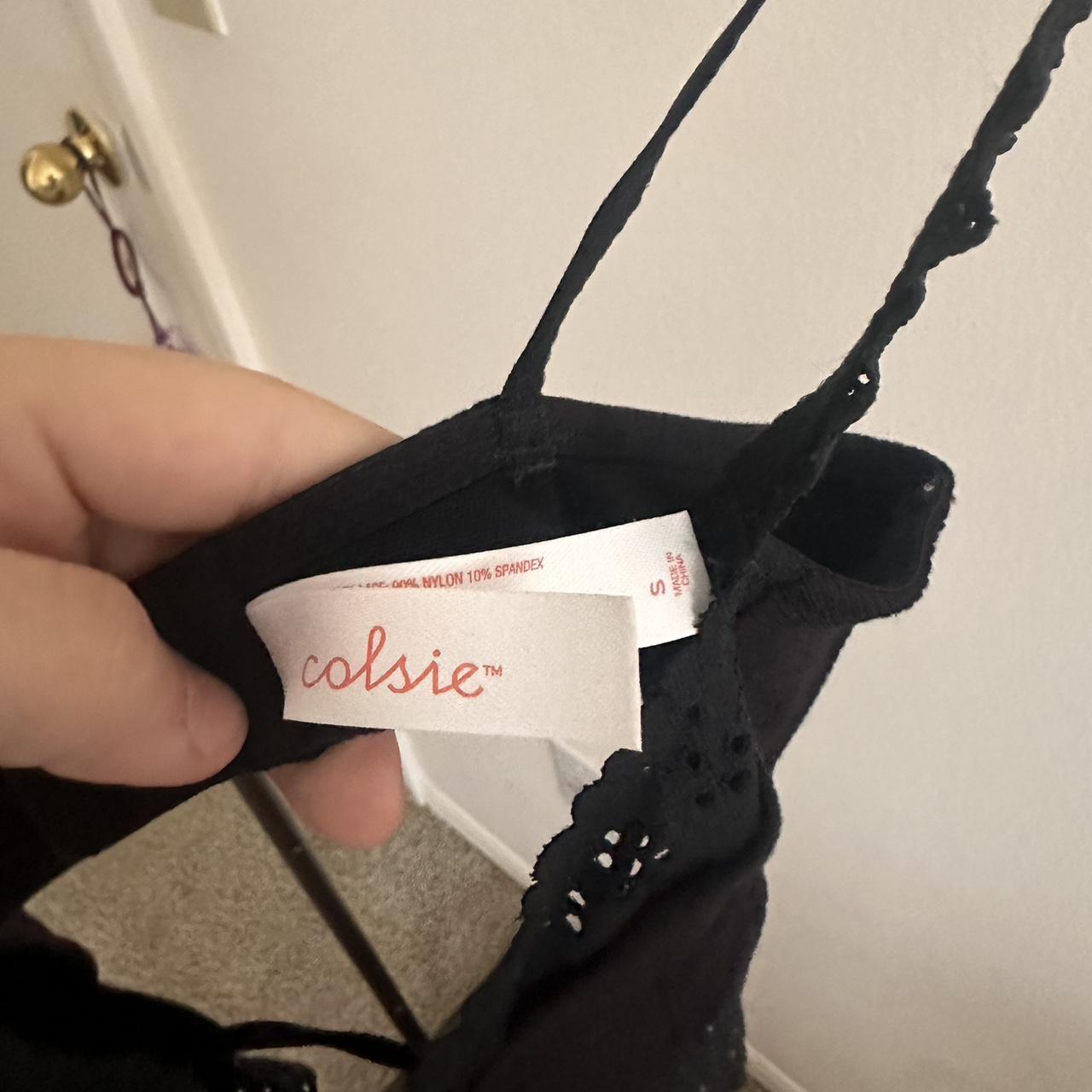 colsie cute tie back lace corset tank - Depop