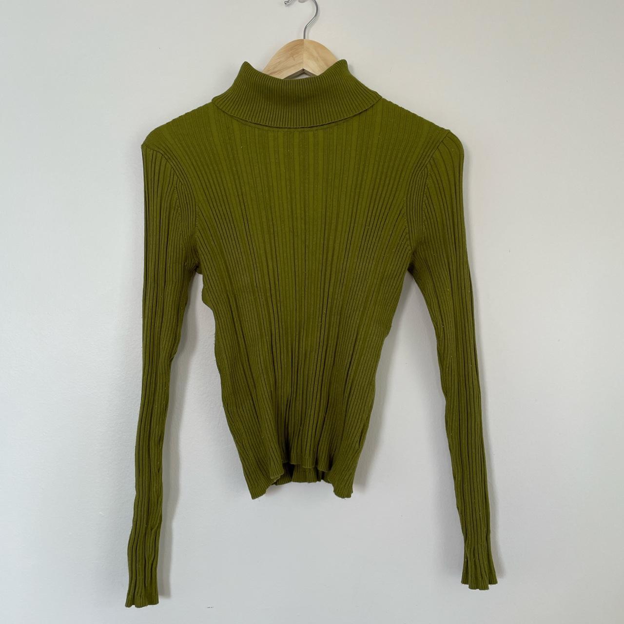 Glassons green turtleneck long sleeve Size L - Depop
