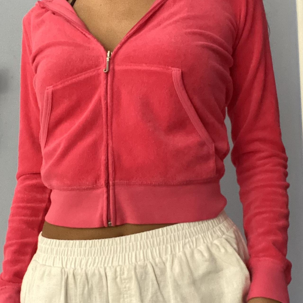 Juicy Couture track suit top in pink size small. New... - Depop