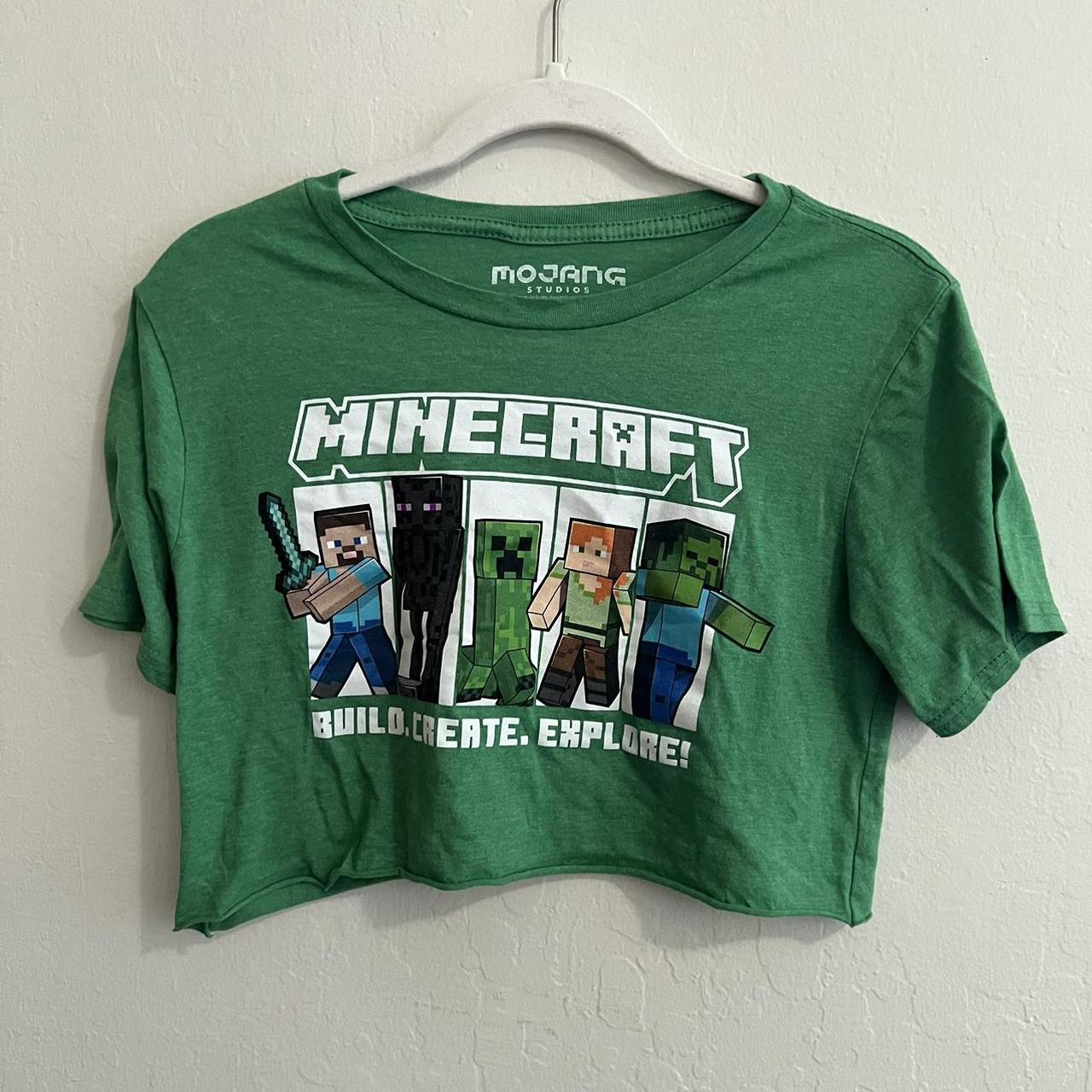 minecraft shirt, child xl- fits women M - Depop