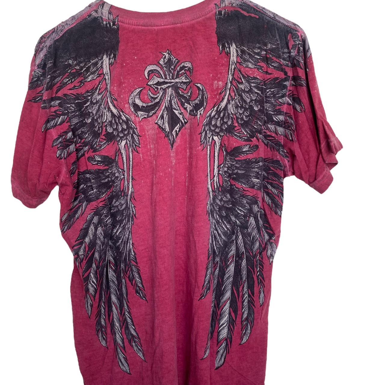 Affliction M shirt Bald Eagle wings on back saints... | Depop