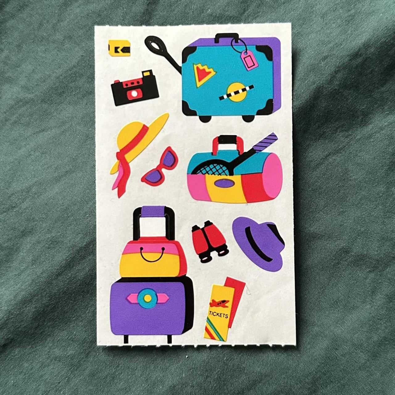 Vintage Travel Sticker Sheet Sheet of retro travel... | Depop