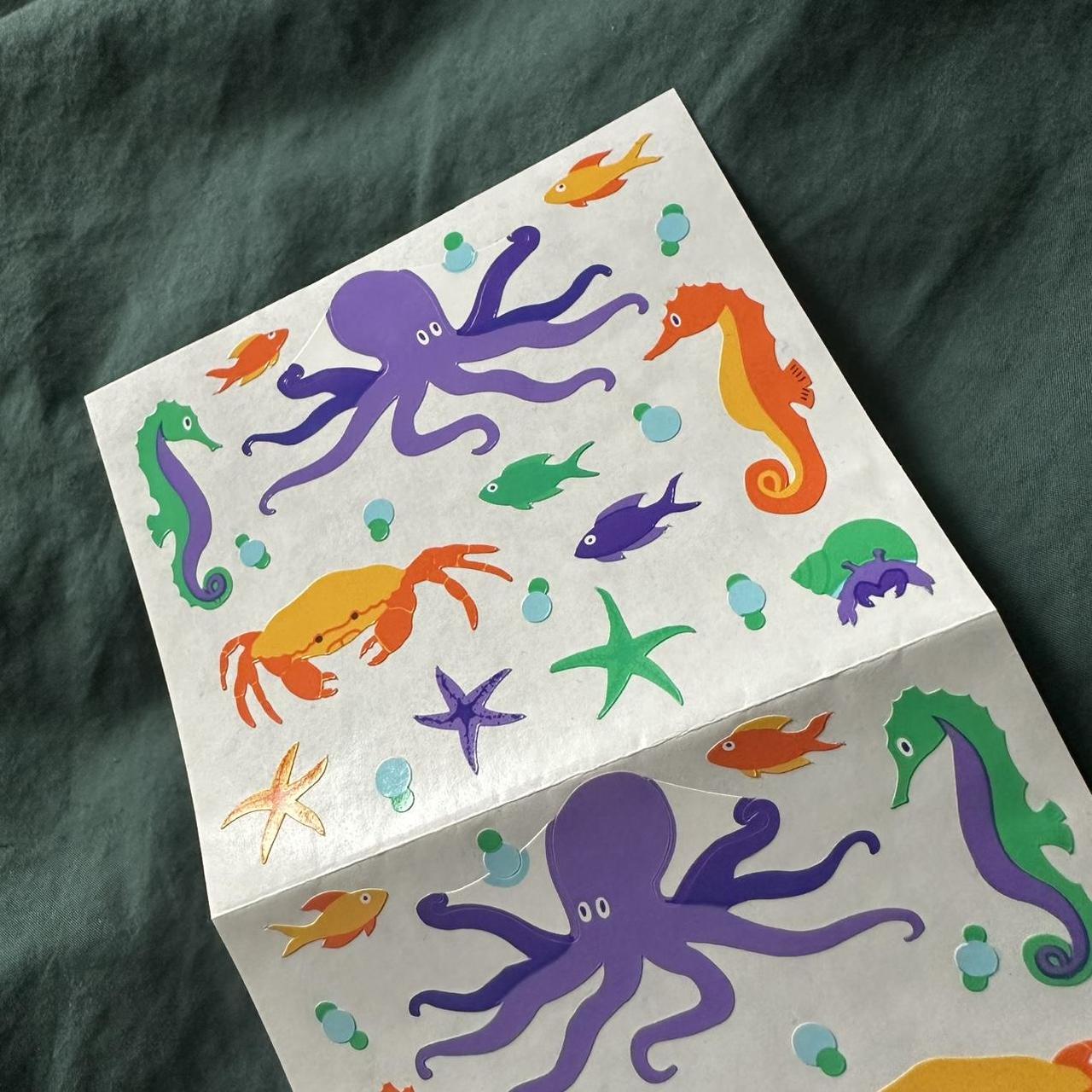 Vintage Sea Creature Sticker Sheet Sheet of retro... | Depop
