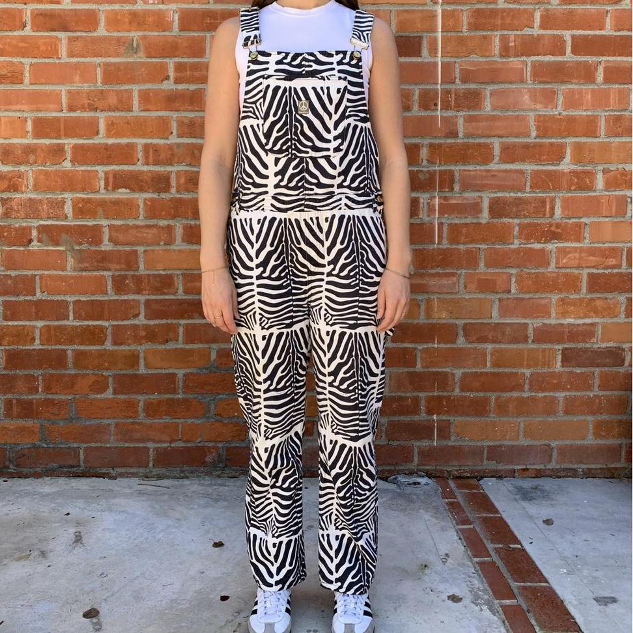 House of Sunny Patterned Overalls - Depop