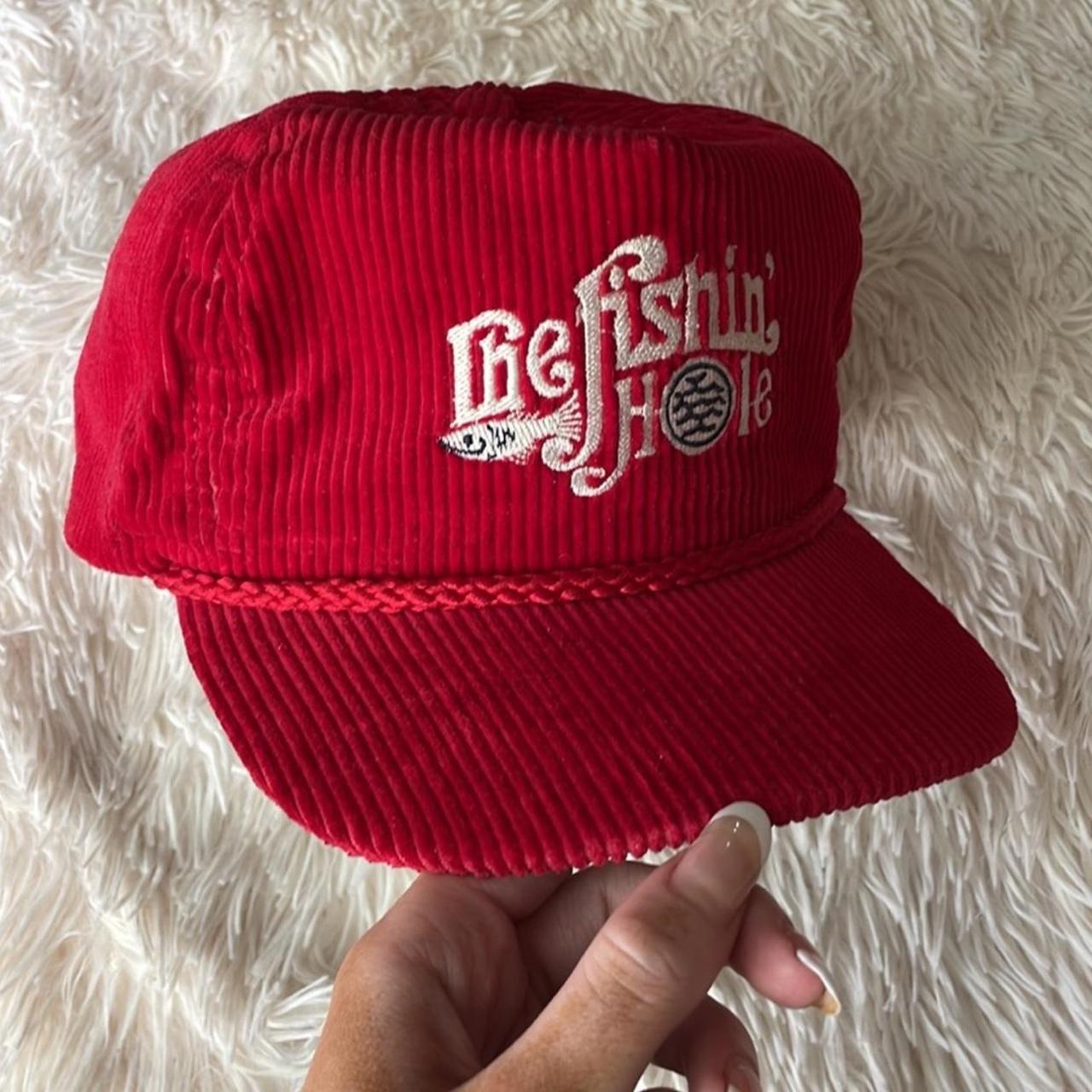 Vintage Flat Brim Corduroy Hat Rope on brim The... - Depop