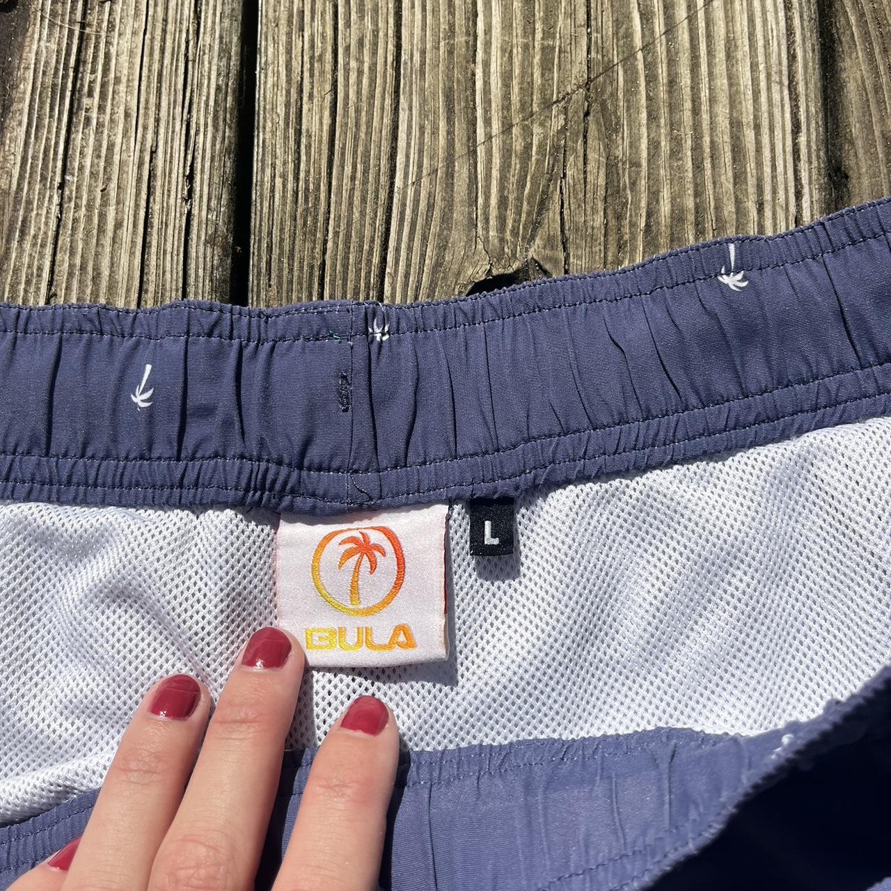 Men’s swim trunks purple with palm trees #bula... - Depop