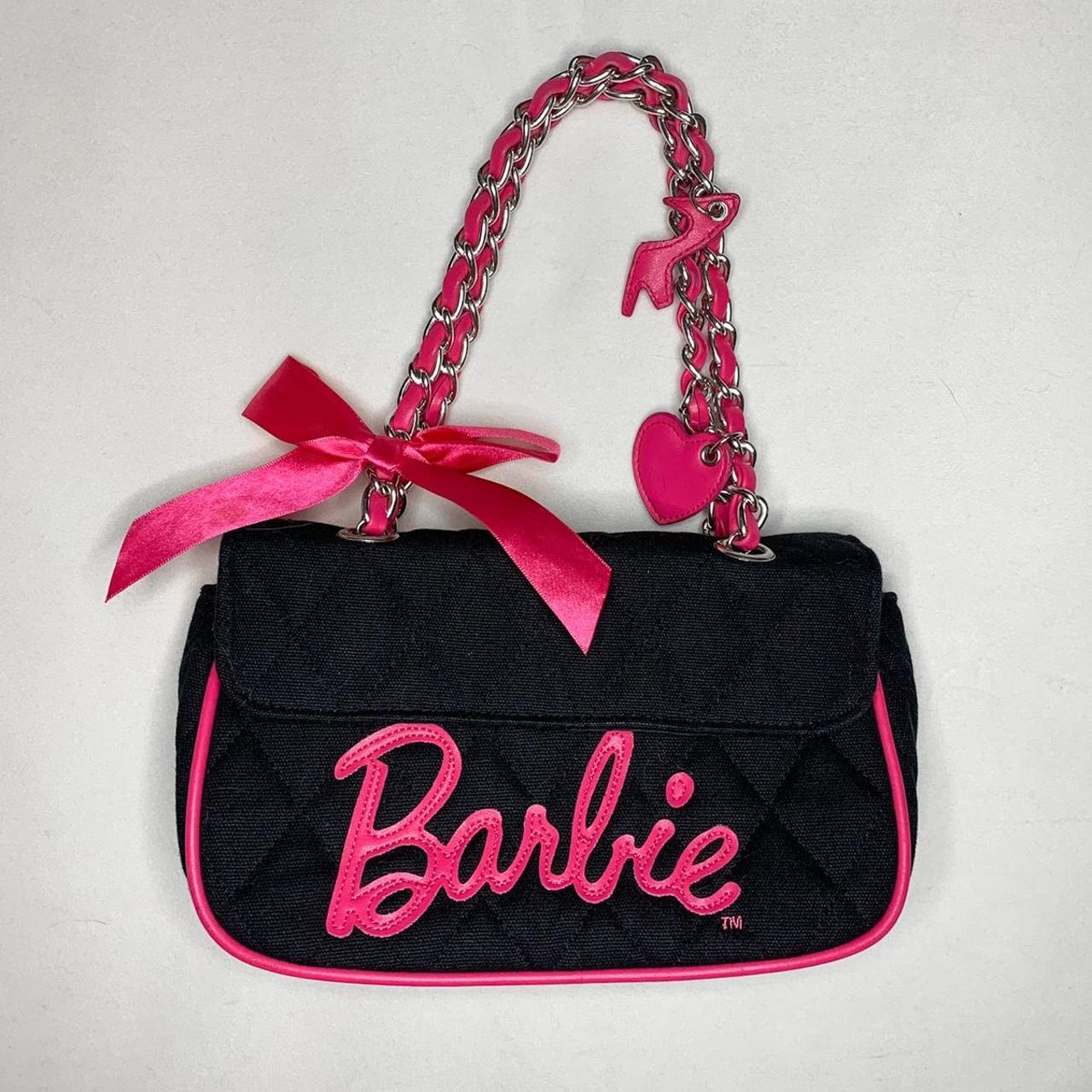 Adorable Barbie hand bag Like new! 1 zipper pocket... - Depop