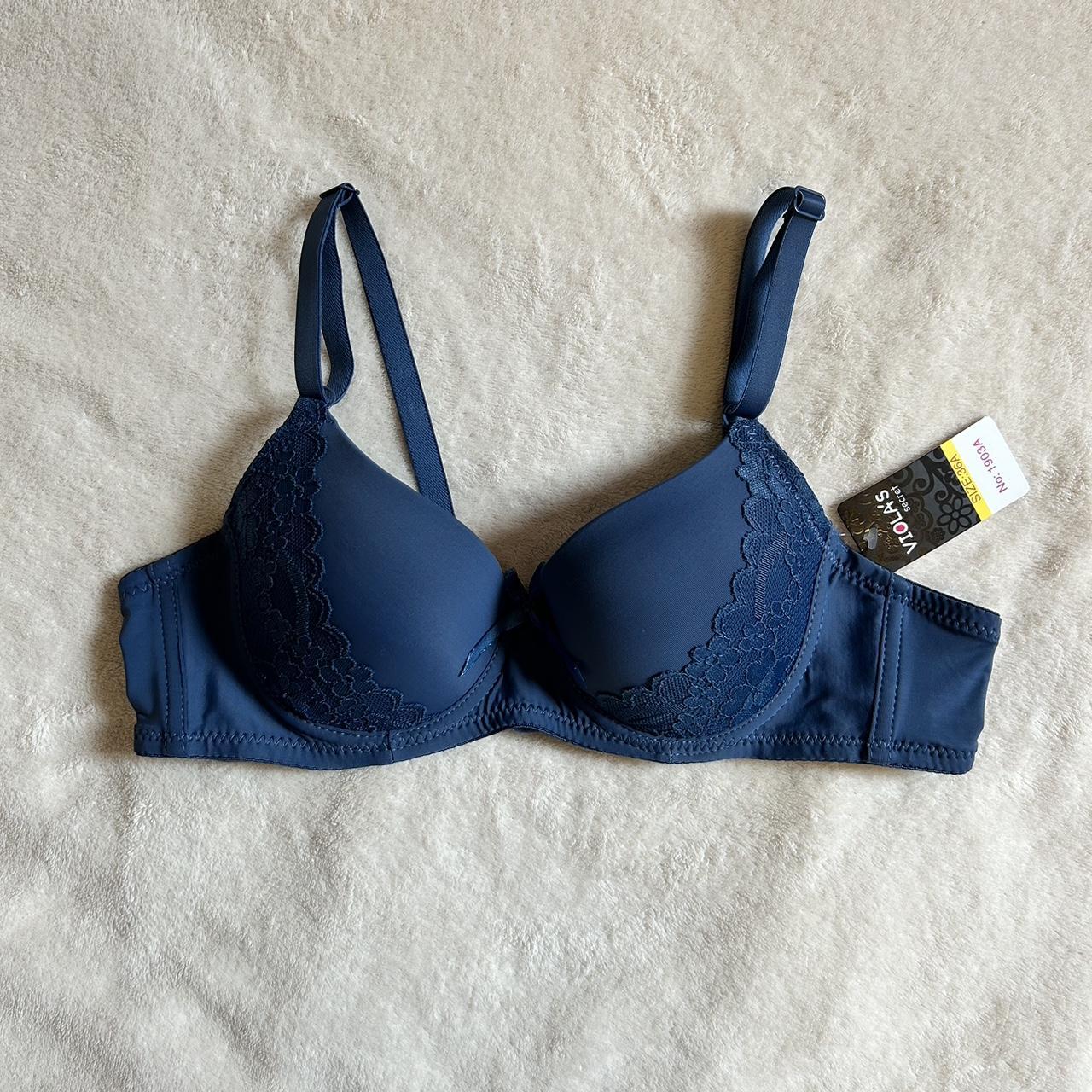 Cute navy blue push up bra NOT from Victoria’s... - Depop