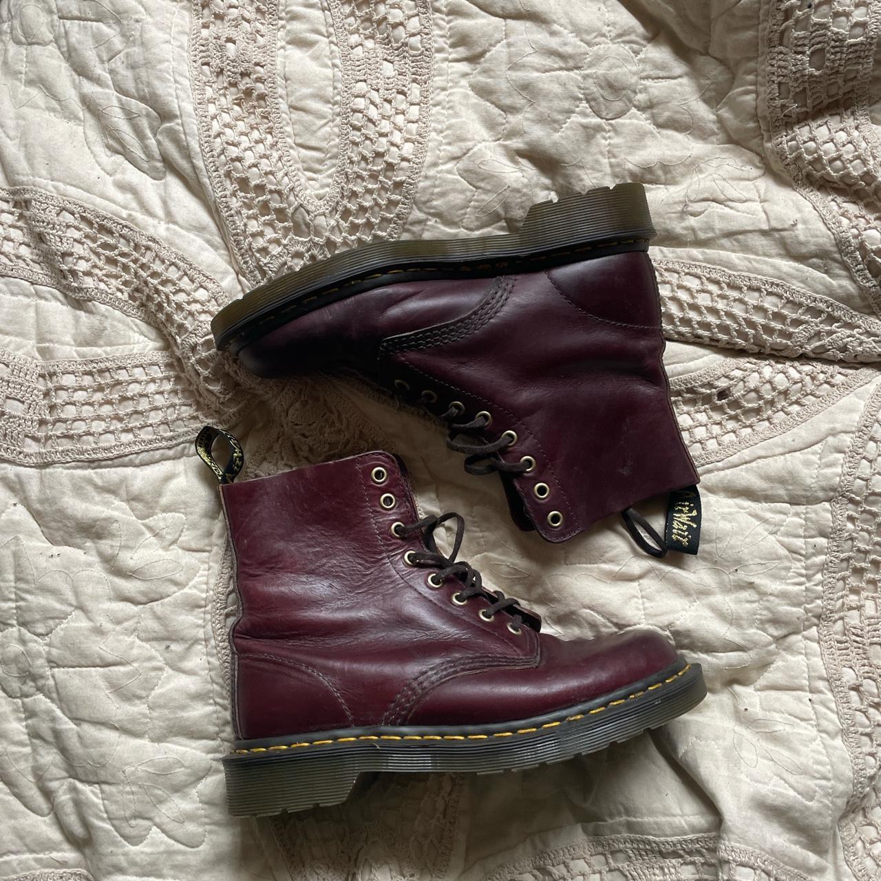 MOST BEAUTIFUL DARK RED DOCS! vintage made in... - Depop