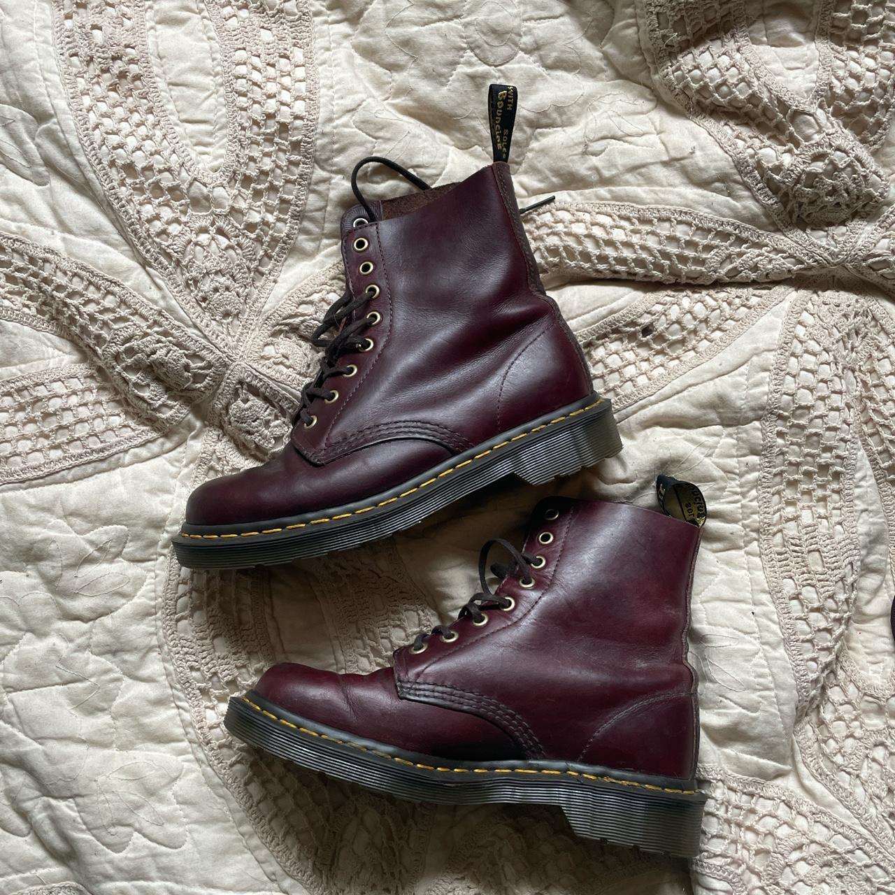 MOST BEAUTIFUL DARK RED DOCS! vintage made in... - Depop
