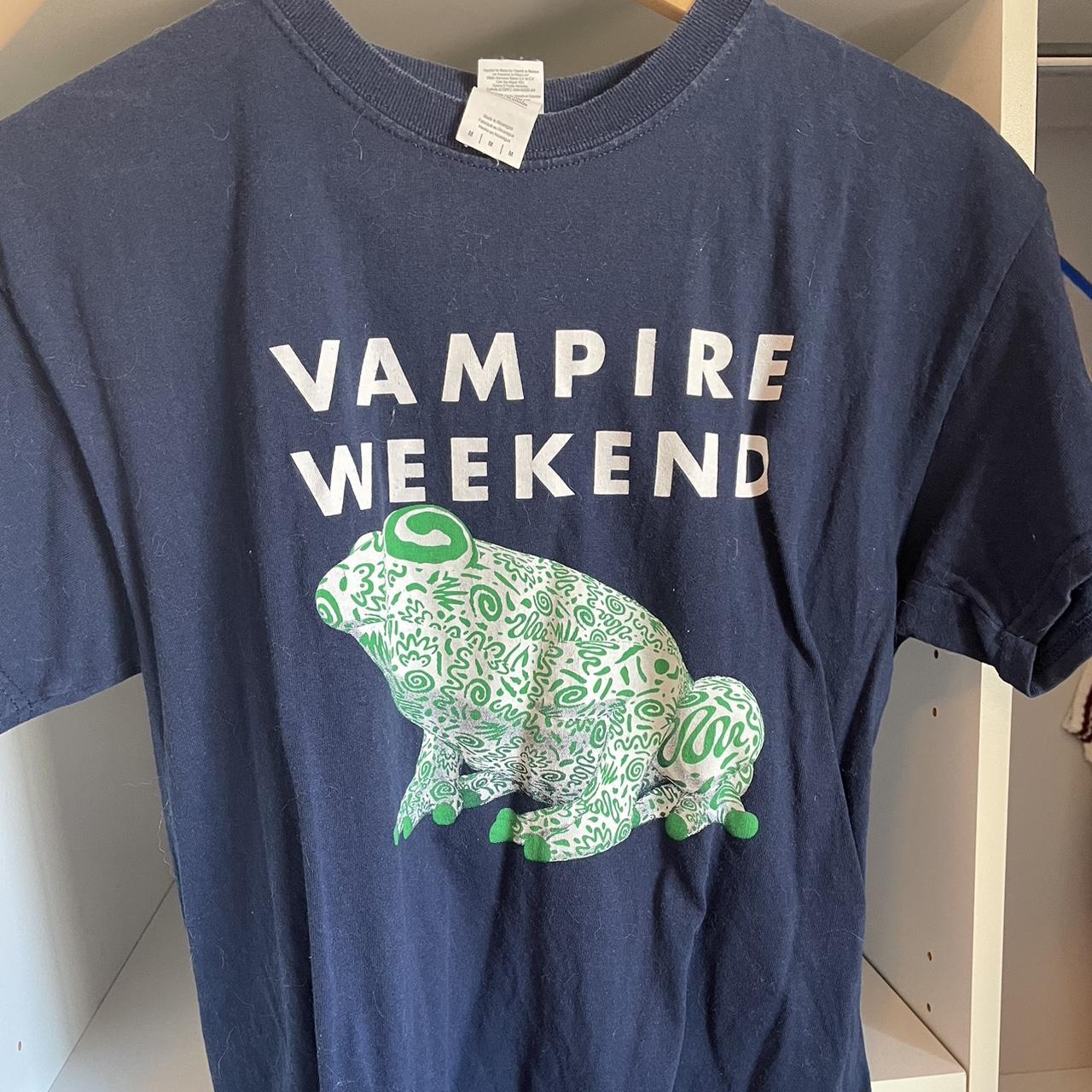 Navy blue Vampire Weekend frog tee #indiemusic Size... - Depop