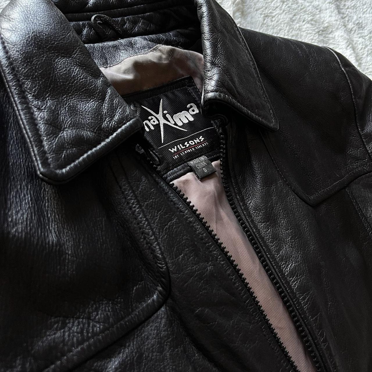 90s vampy style leather jacket. Perfect fit and... - Depop