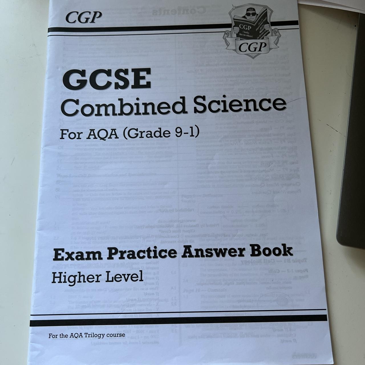 CGP GCSE combined science HIGHER exam practice... - Depop