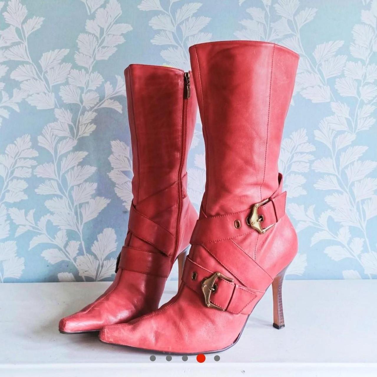 The coolest vintage 90s pink boots by Faith 💗 witchy... - Depop