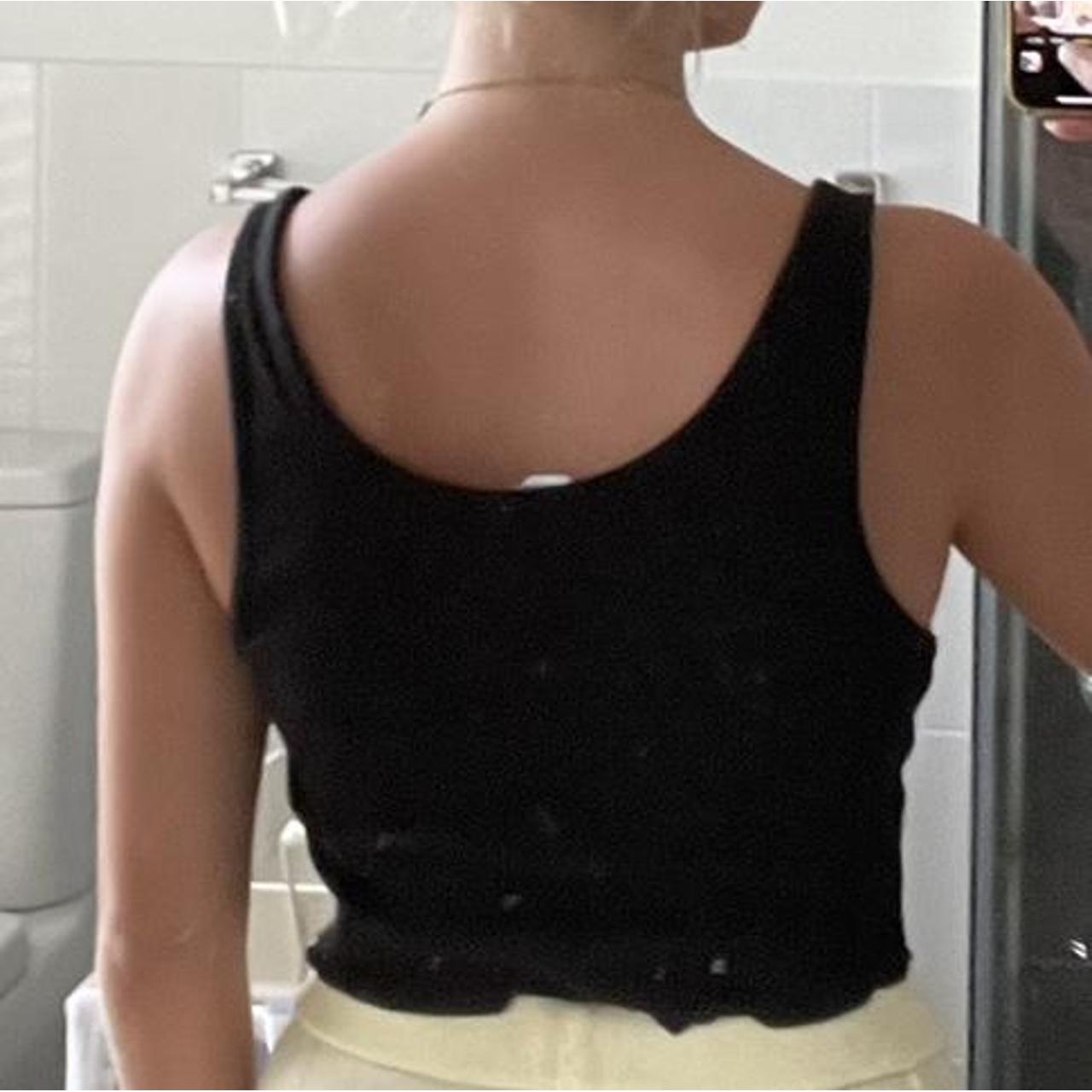 Cotton on black ribbed crop top - Depop