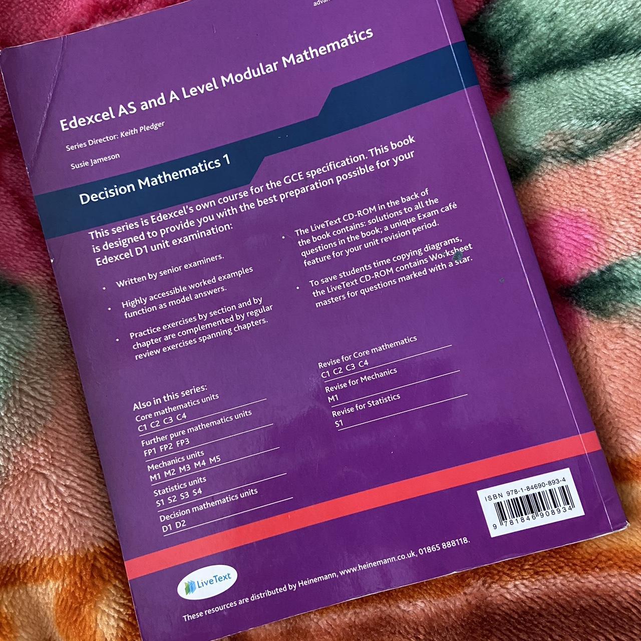 Edexcel AS and A Level Maths book. Clear signs of... - Depop