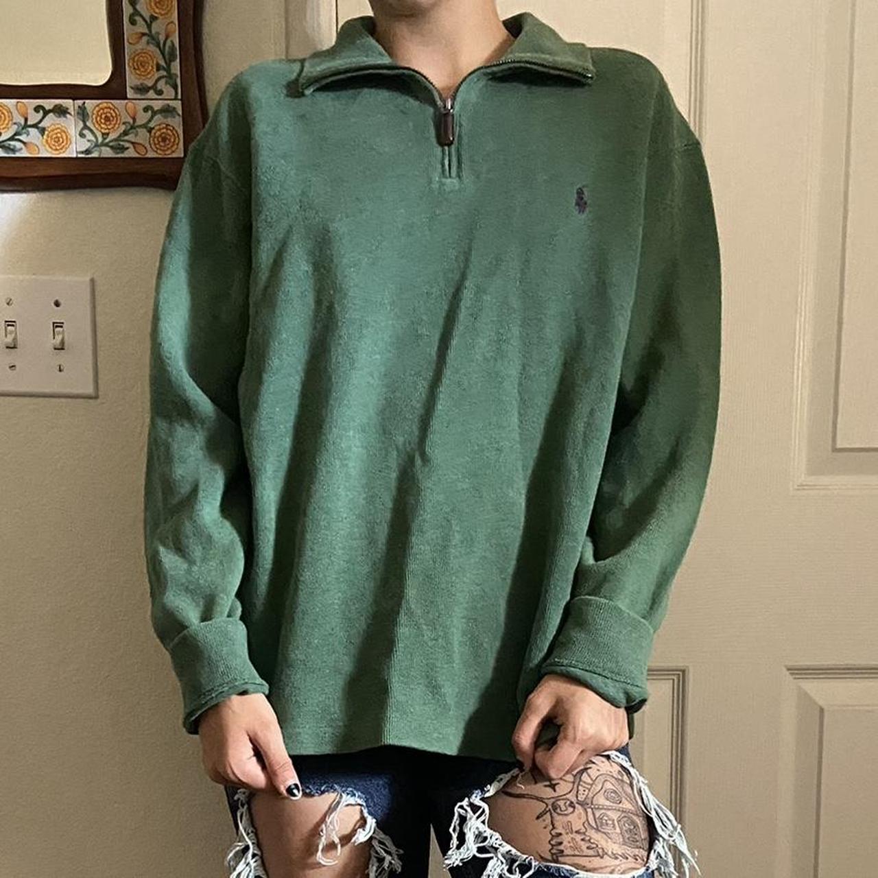 Men Polo 3 quarter zip Size Medium Originally... - Depop