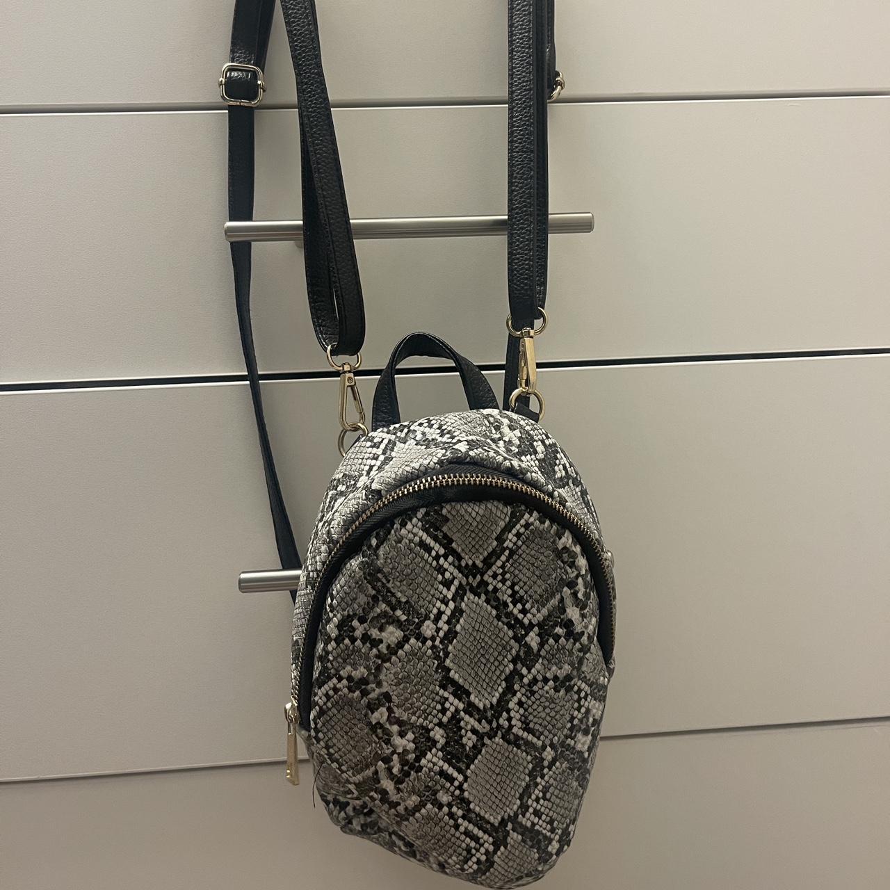 Snake skin mini backpack - Depop