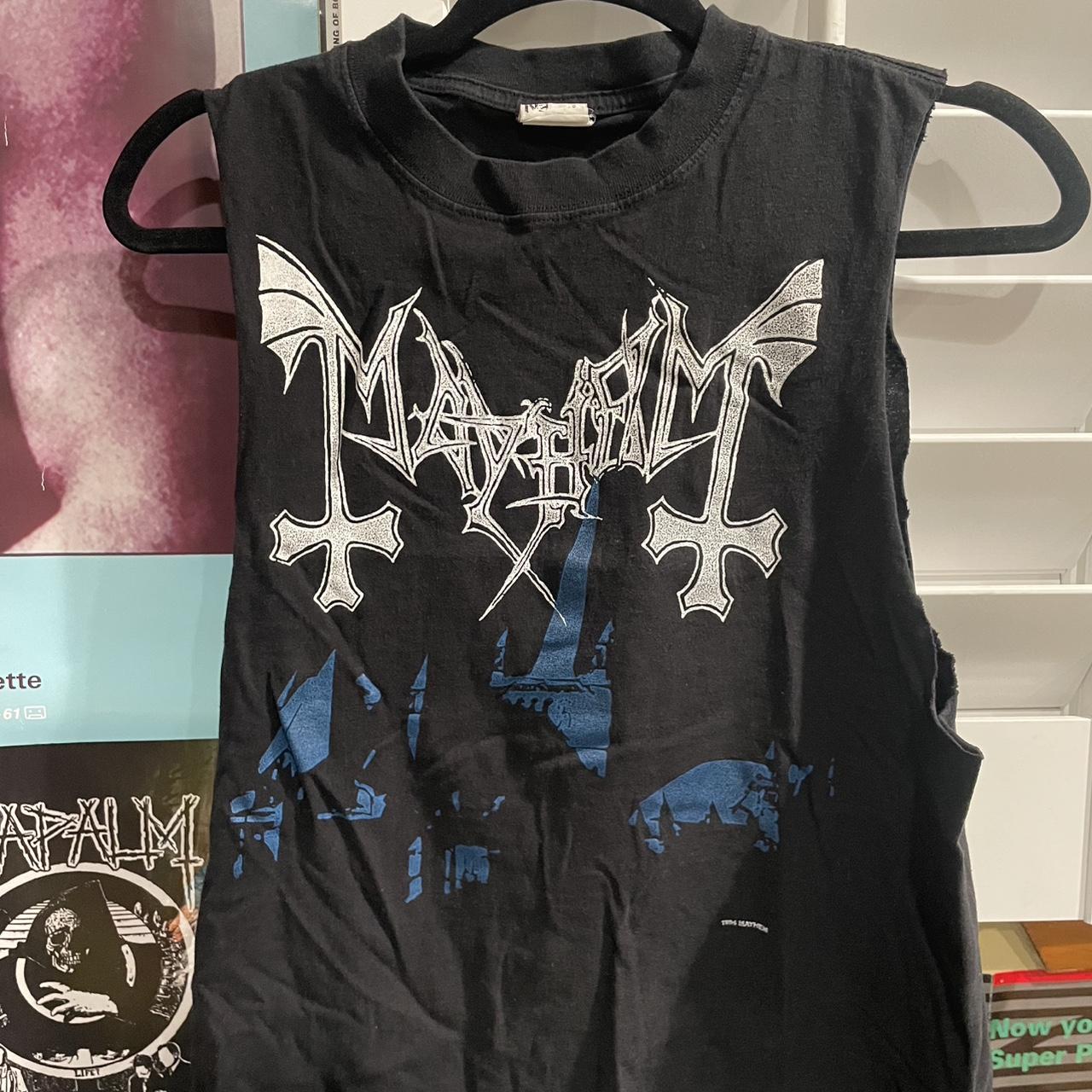 Rare Mayhem 2000’s sleeveless shirt #metal... | Depop