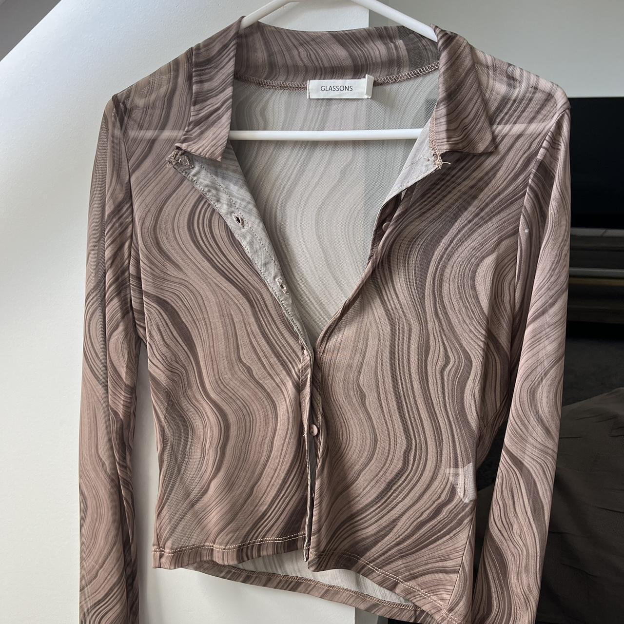 Glassons sheer shirt 🤎 - only been worn once - size... - Depop