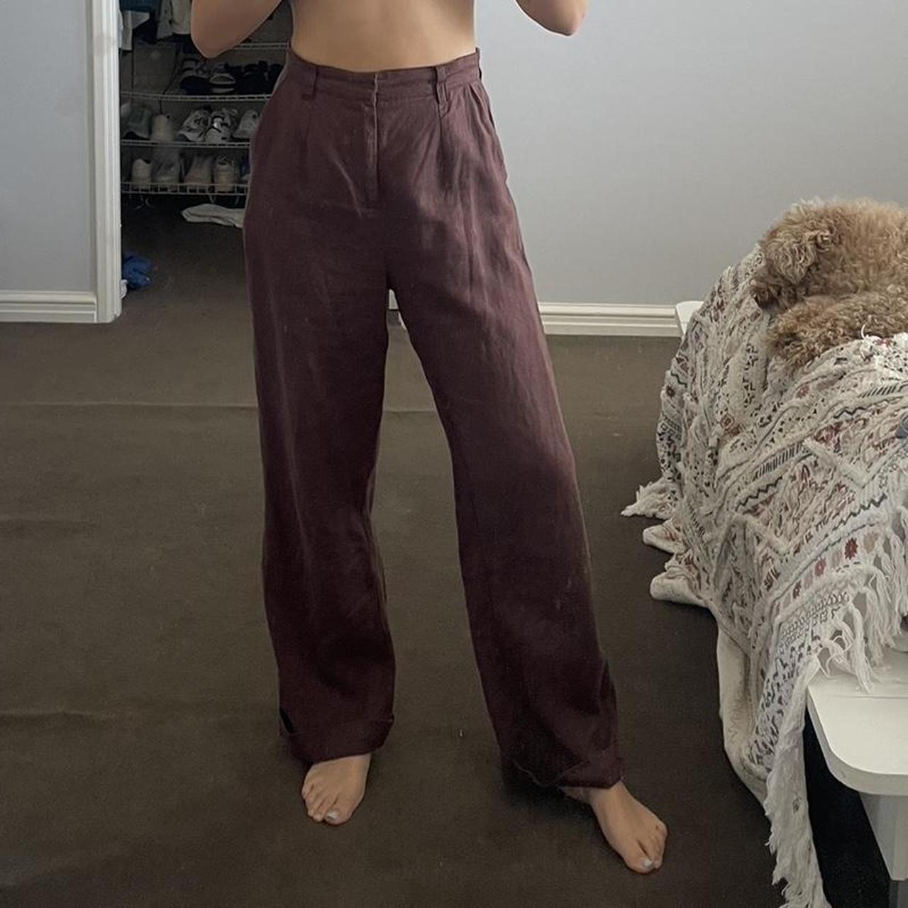 Perfect Stranger linen pants Comfortable fit Zip... - Depop