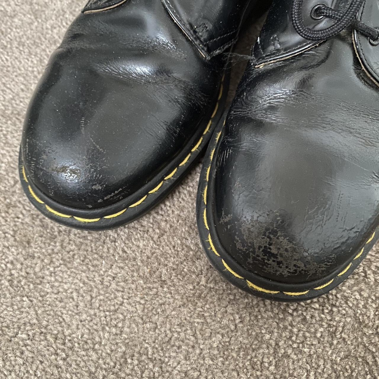 preloved doc martens - scuffing on front and wear in... - Depop