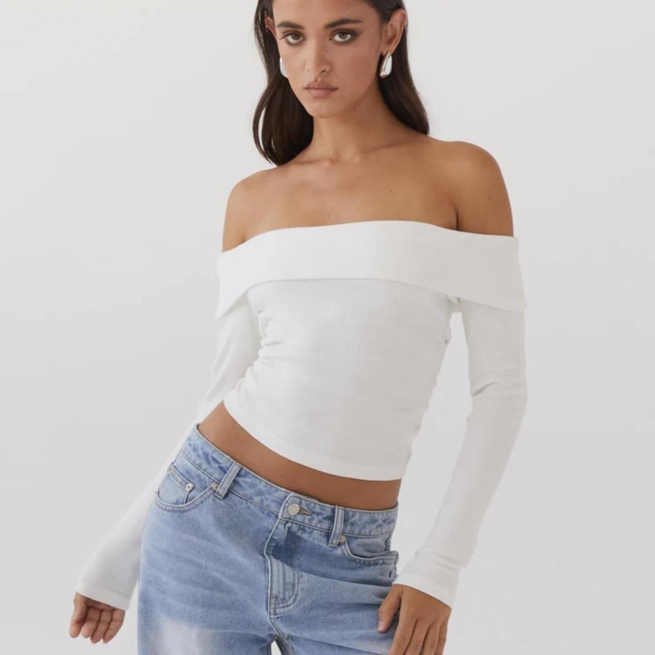 Peppermayo Exclusive - Hayley Long Sleeve Ribbed Top... | Depop