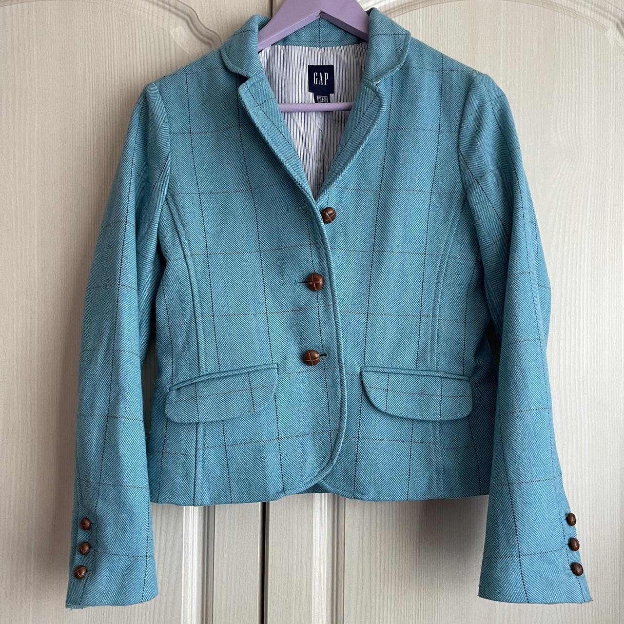 Gap blue tweed jacket - Depop