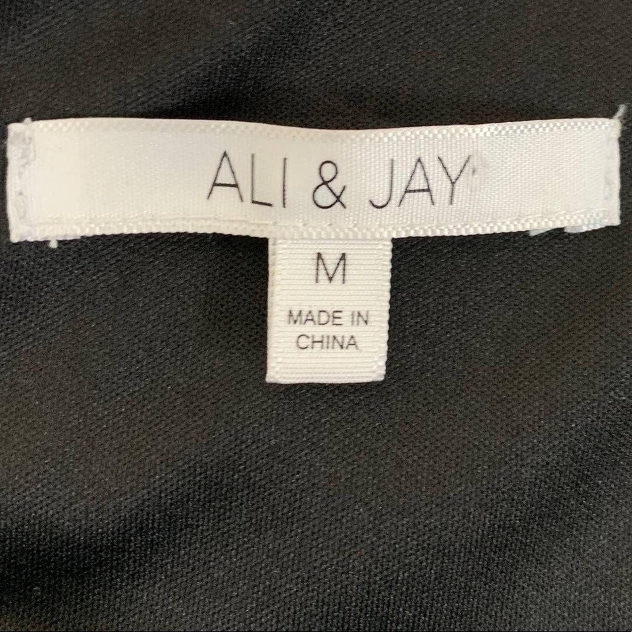 ALI & JAY MEDIUM Black Stretch Sequin Crop Top High... - Depop