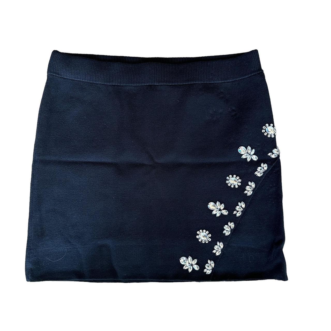 SAYLOR Black Cocktail Mini Skirt LARGE Bandage Slit... | Depop