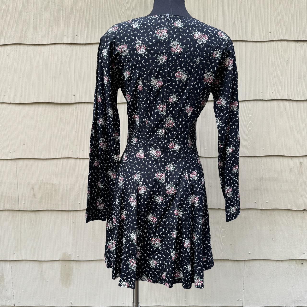 Vintage 1990s Contempo Casuals dress. Black with... - Depop