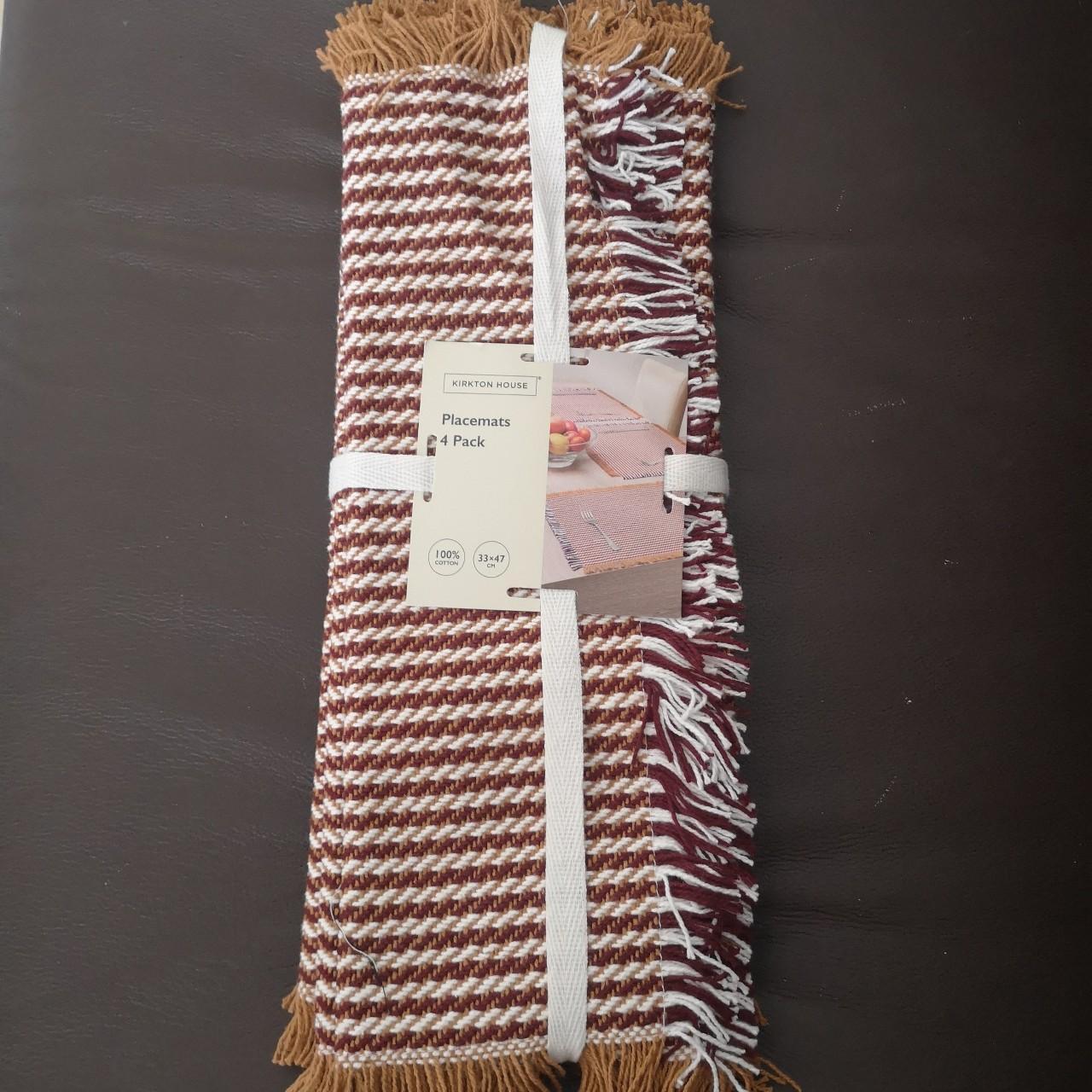 4 pack of woven coloured dining table... - Depop