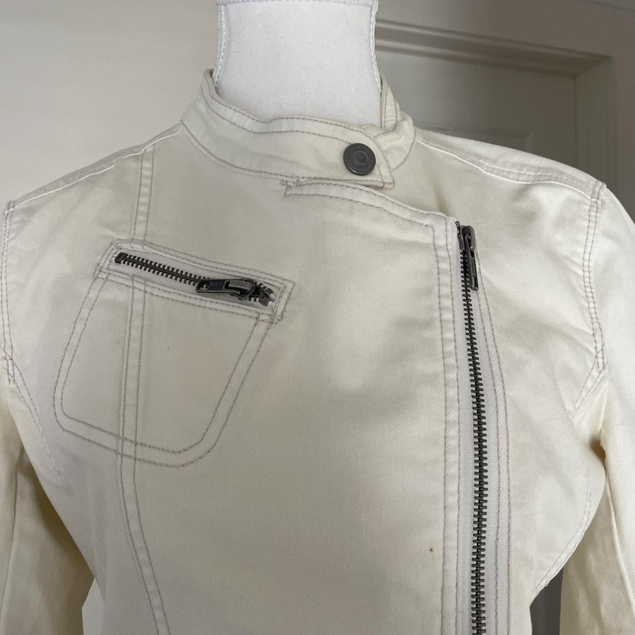 Vintage White Utility Jacket Measurements: 38in... | Depop