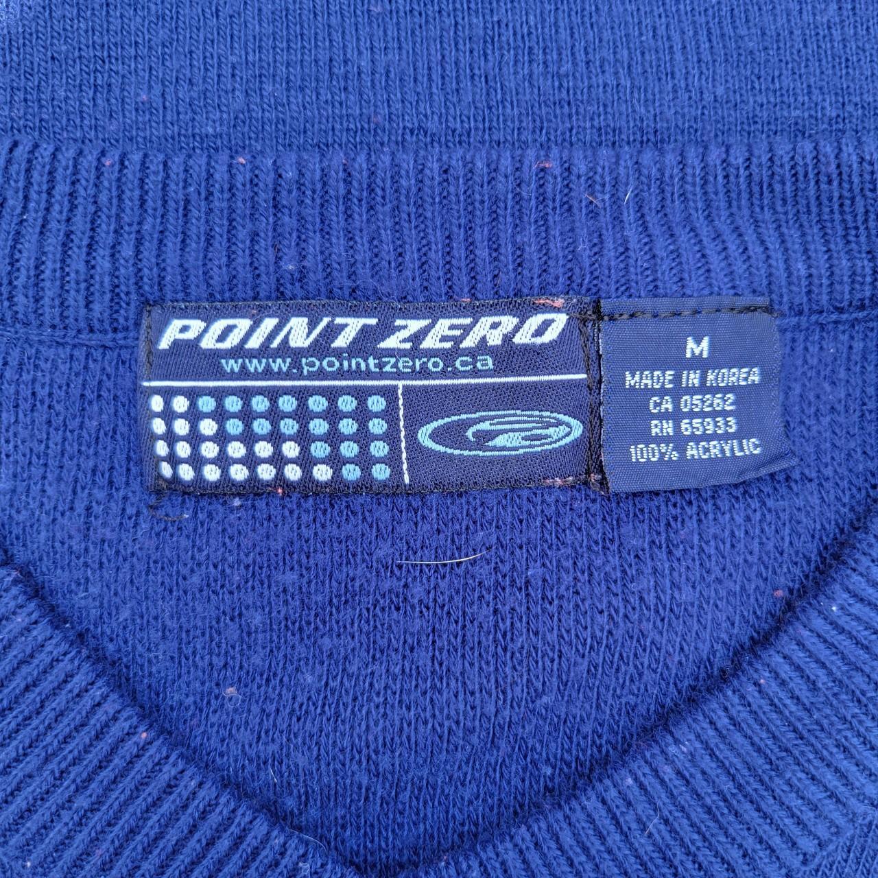 Y2k blue Point Zero sweater Mens Medium #Y2k... - Depop