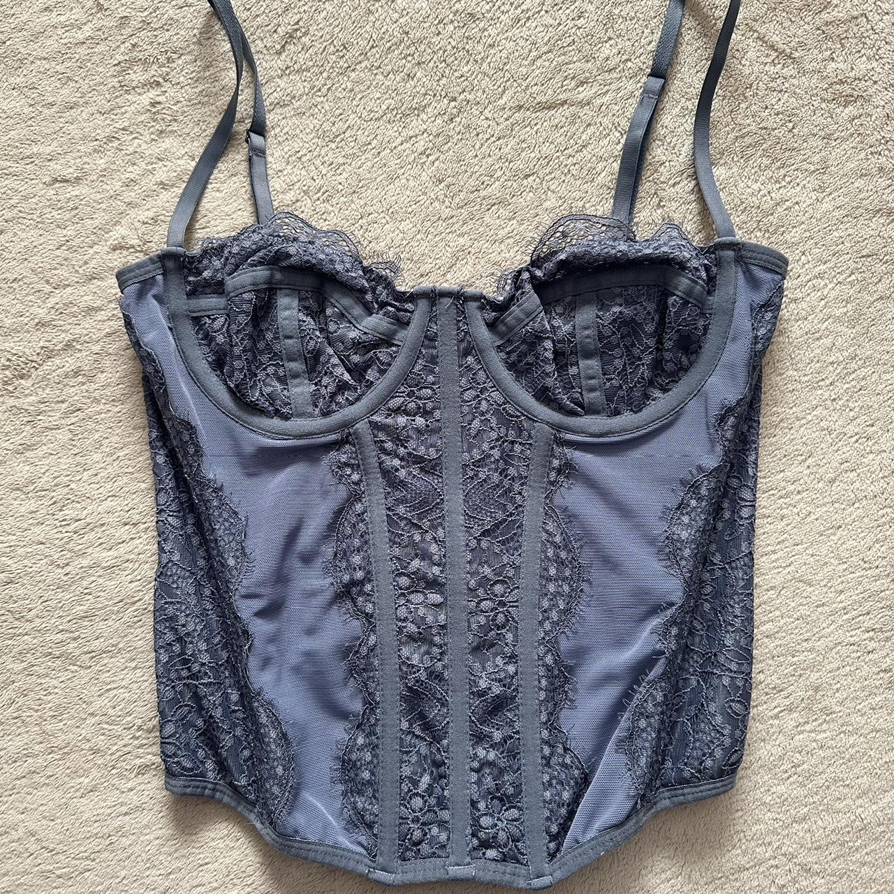 UO light blue corset top - Depop