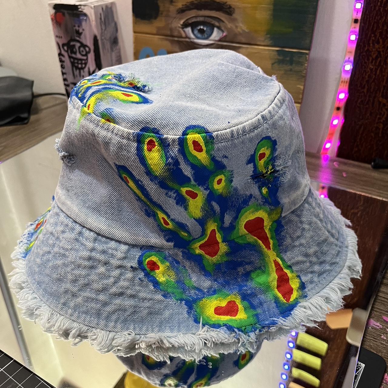 Custom Distressed Denim Bucket Hat [unisex] by... - Depop