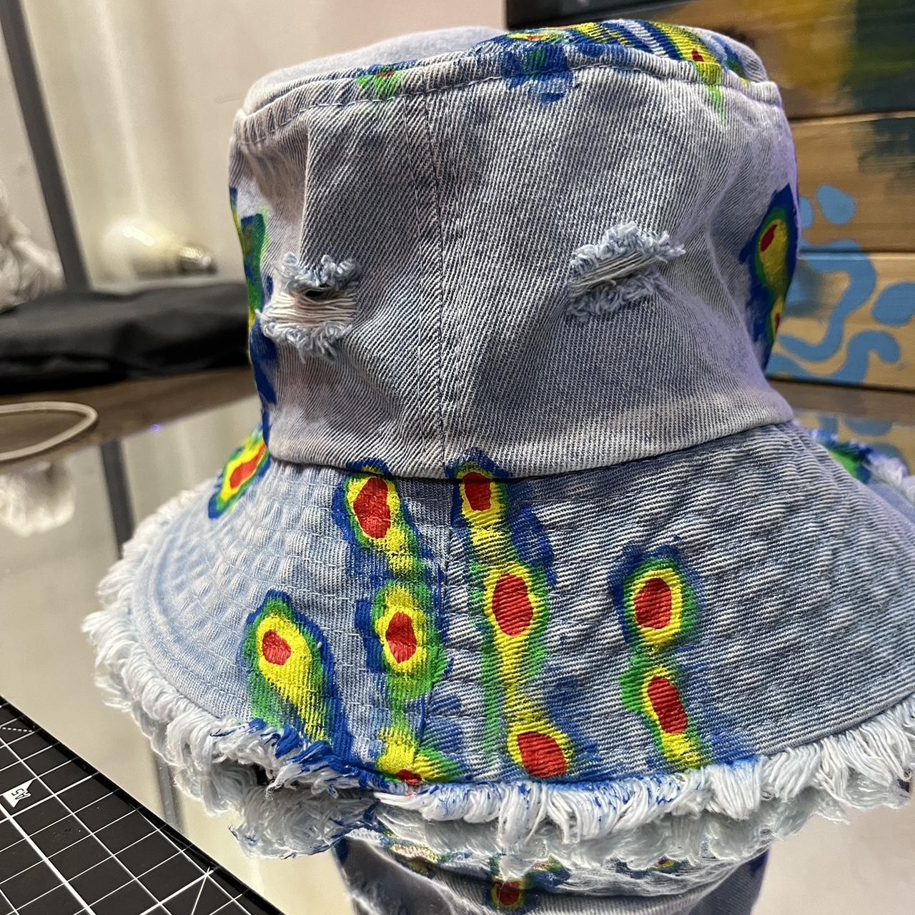 Custom Distressed Denim Bucket Hat [unisex] by... - Depop