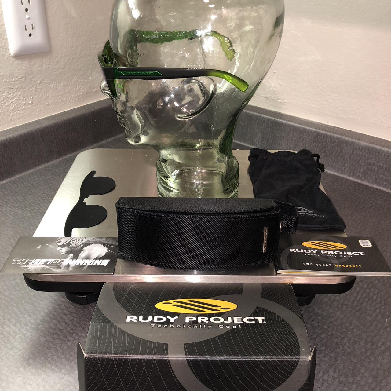 Rudy Project Men's Green and Black Sunglasses | Depop