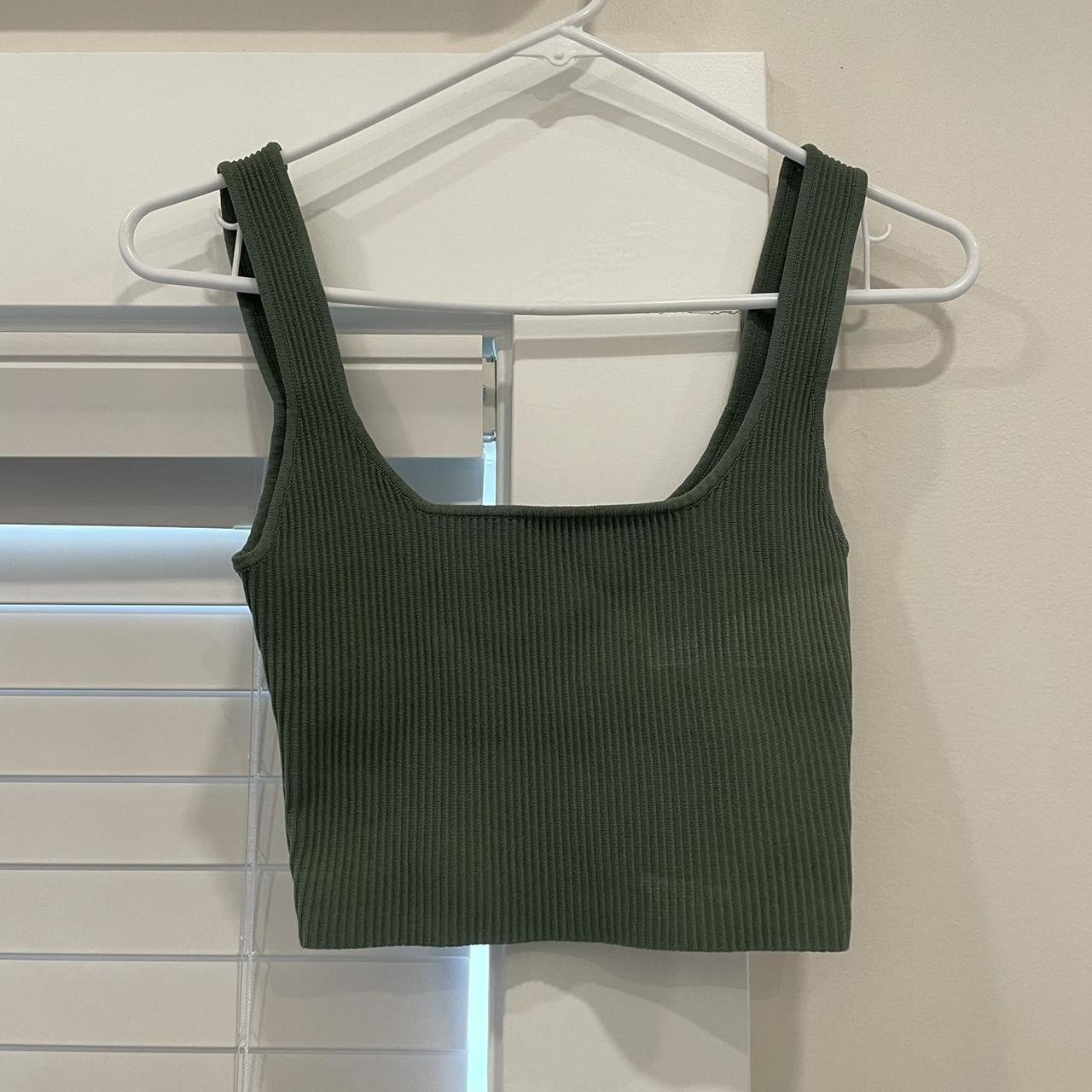 Glassons ribbed dark green tank top barely worn,... - Depop