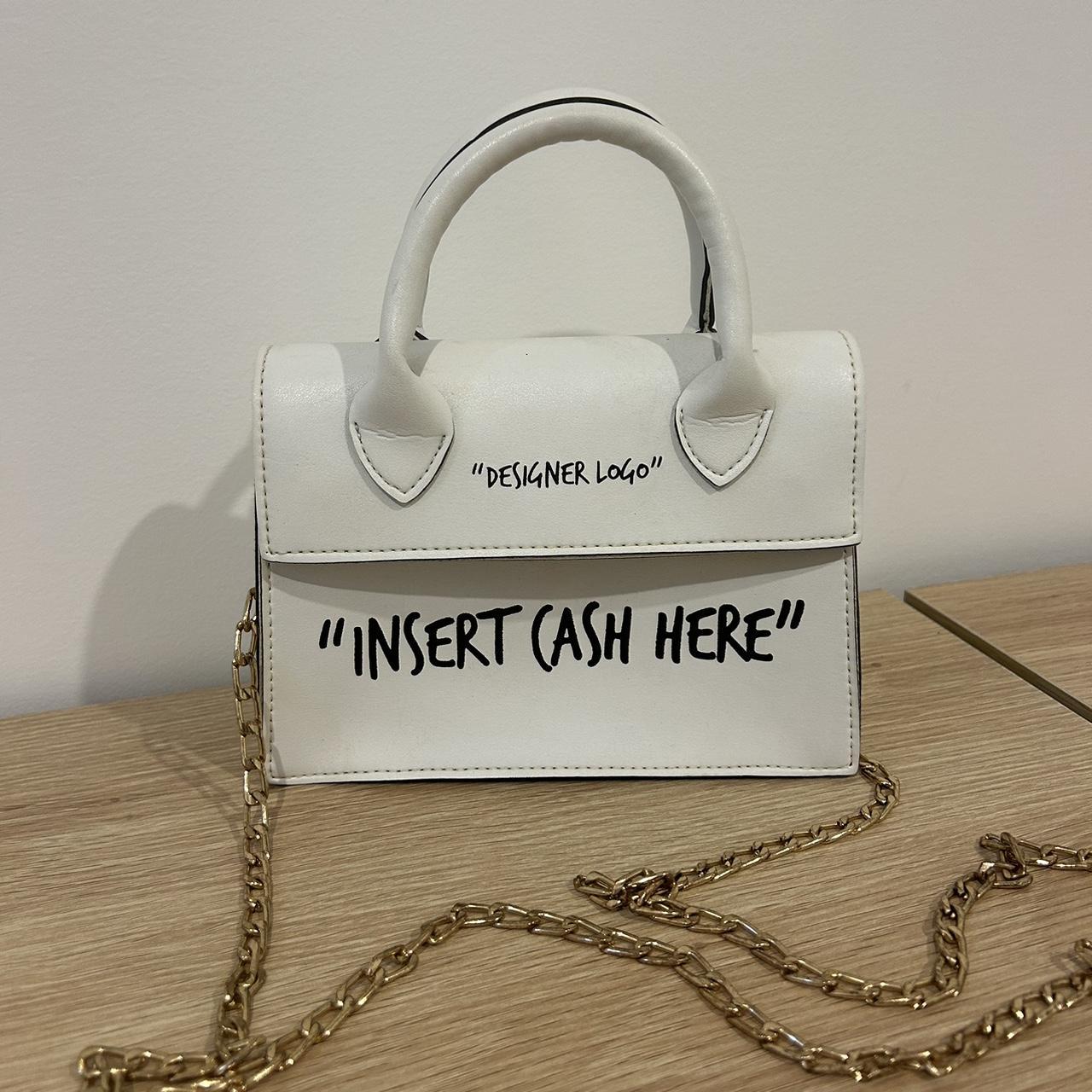 Insert Cash Here white hand bag used only a handful... - Depop