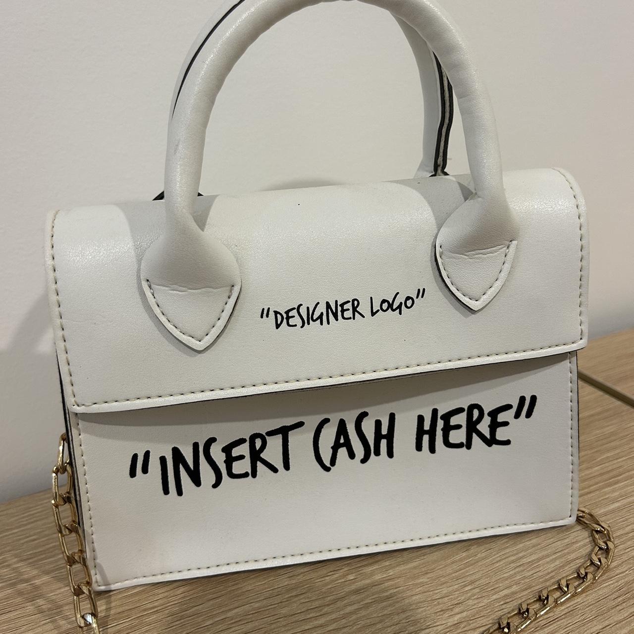 Insert Cash Here white hand bag used only a handful... - Depop