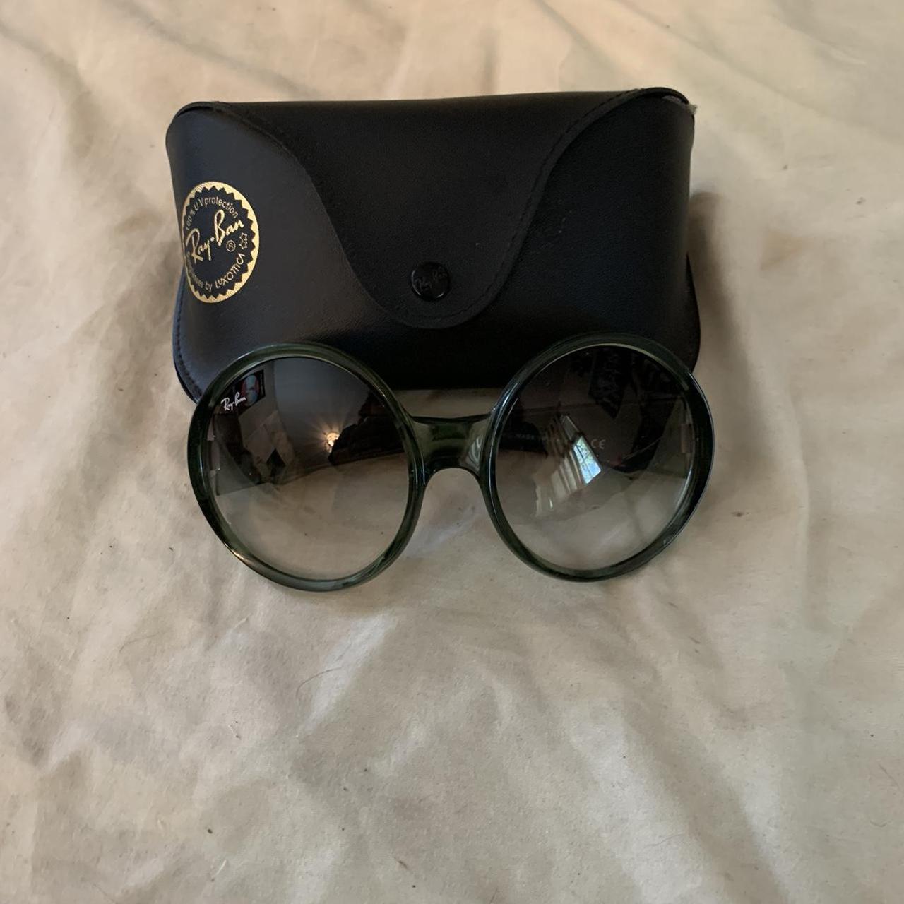 Green Ray Ban sunglasses, only ever worn a couple of... - Depop