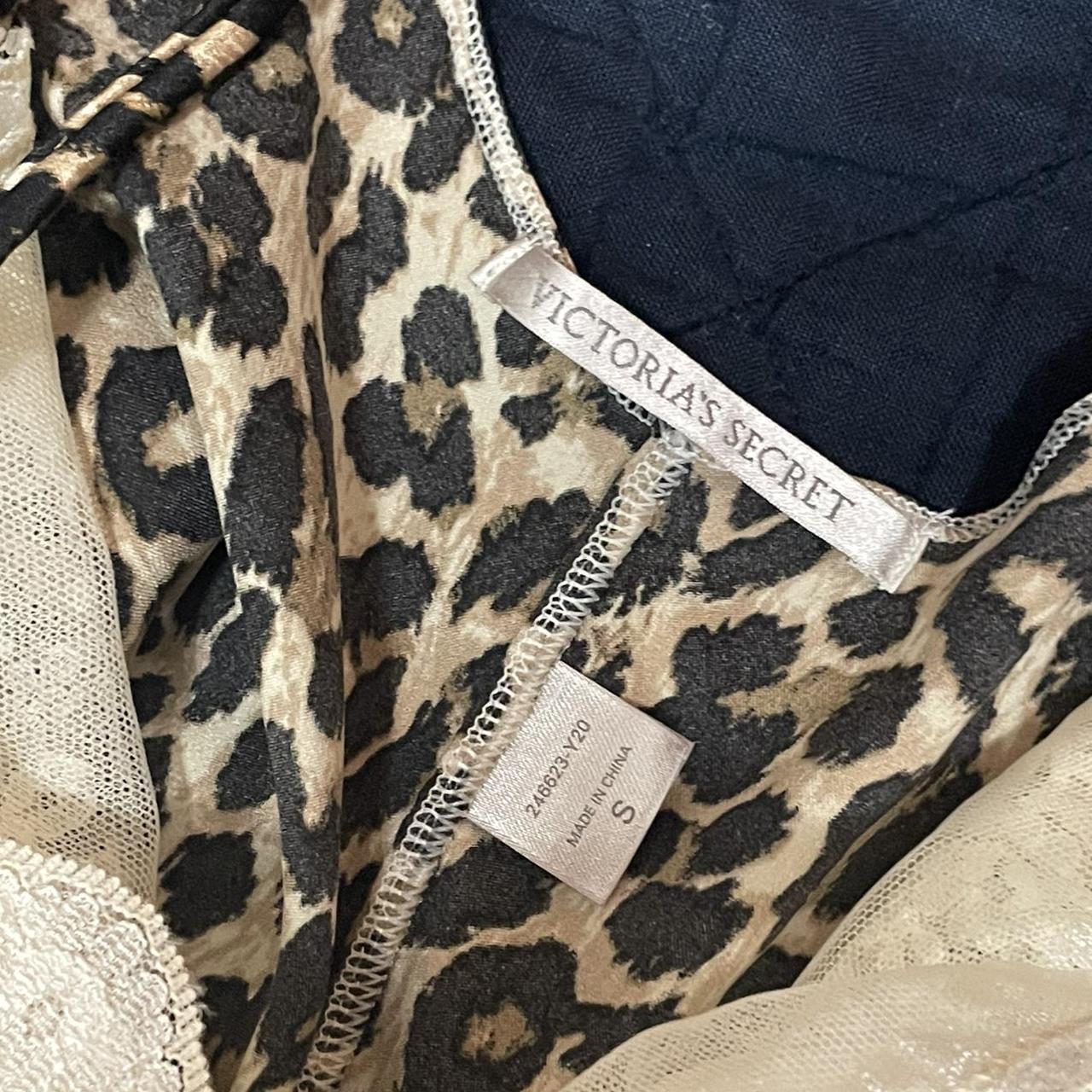 Victoria’s Secret leopard print lace trimmed slip... - Depop