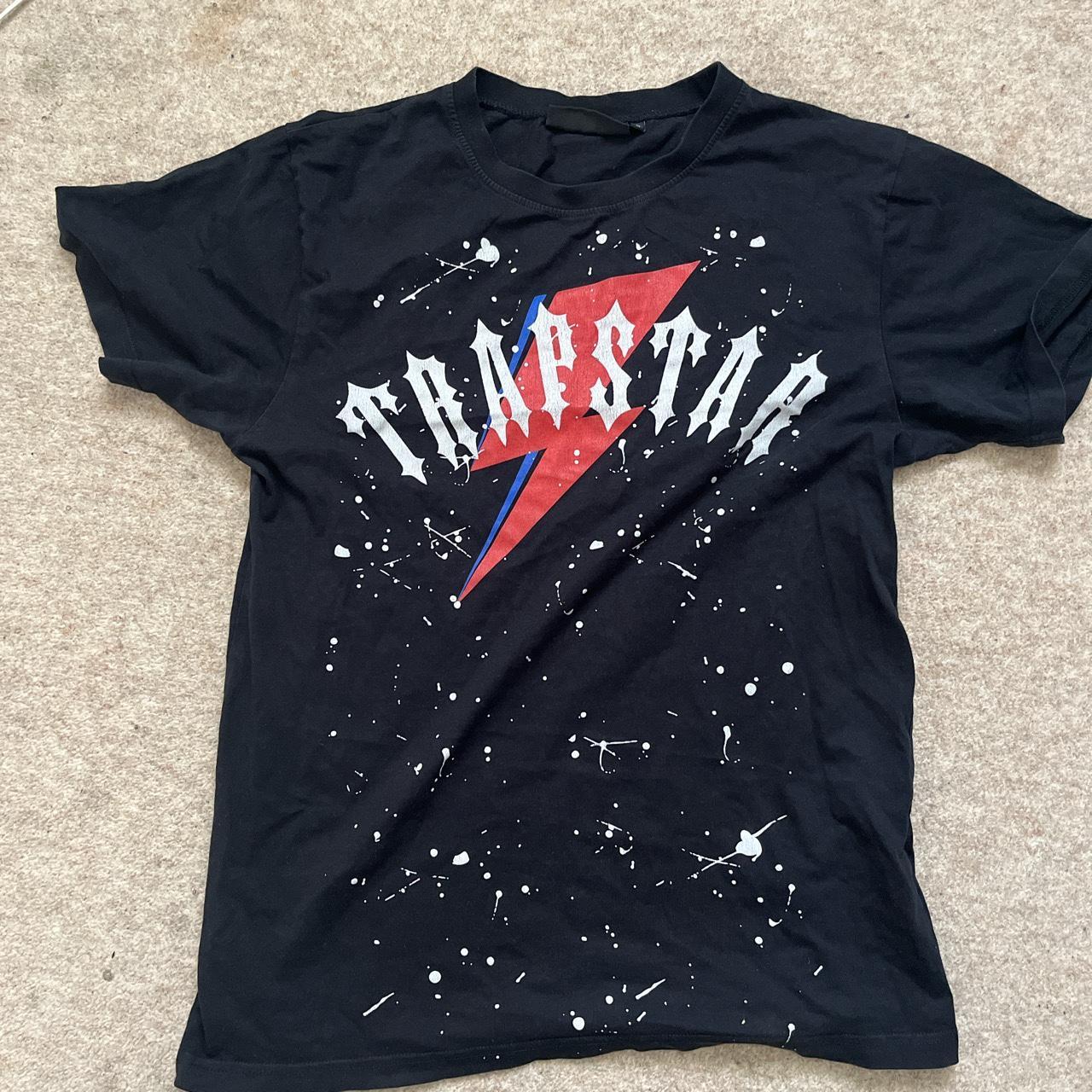 Trapstar Black Paint splatter T shirt Size... - Depop
