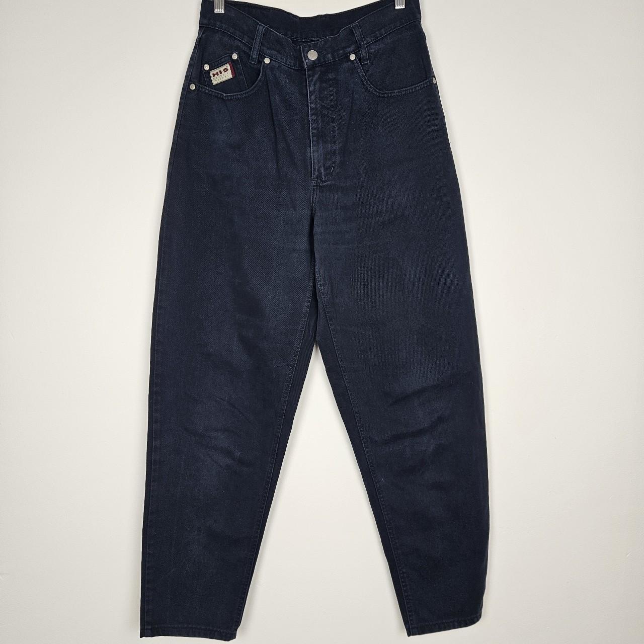 Vintage HIS - 90s Henry I.Siegel - Black/Navy... | Depop