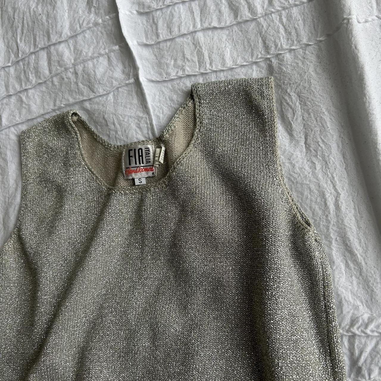 silver sparkle vest ⭐️ size small - good condition -... - Depop